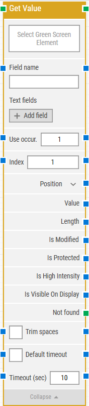 Get Value | Green Screen Building Blocks | Leapwork Documentation